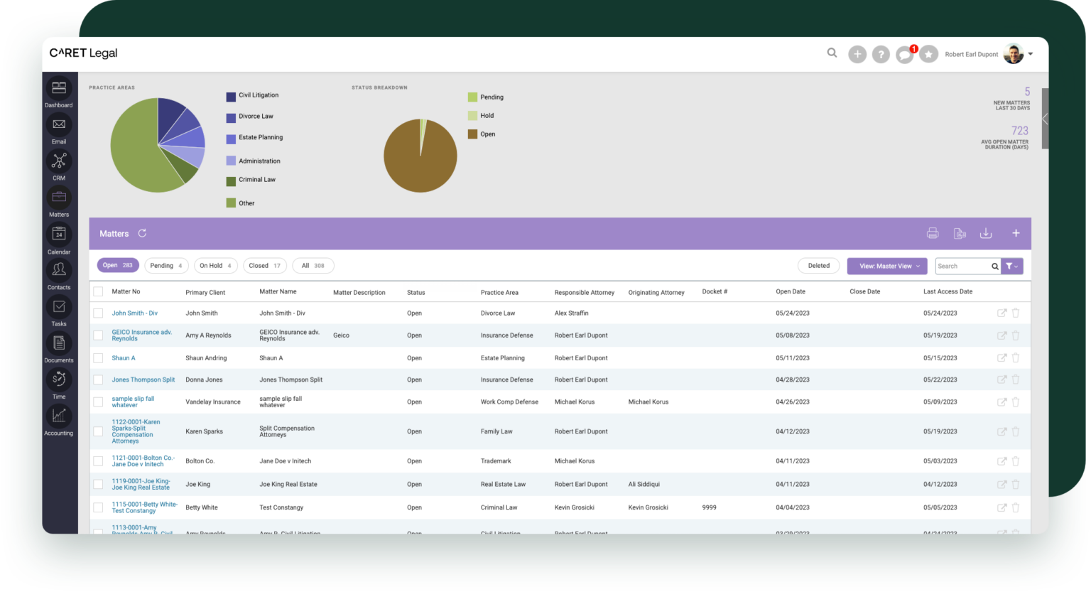 All-in-One Legal Matter Management Software System